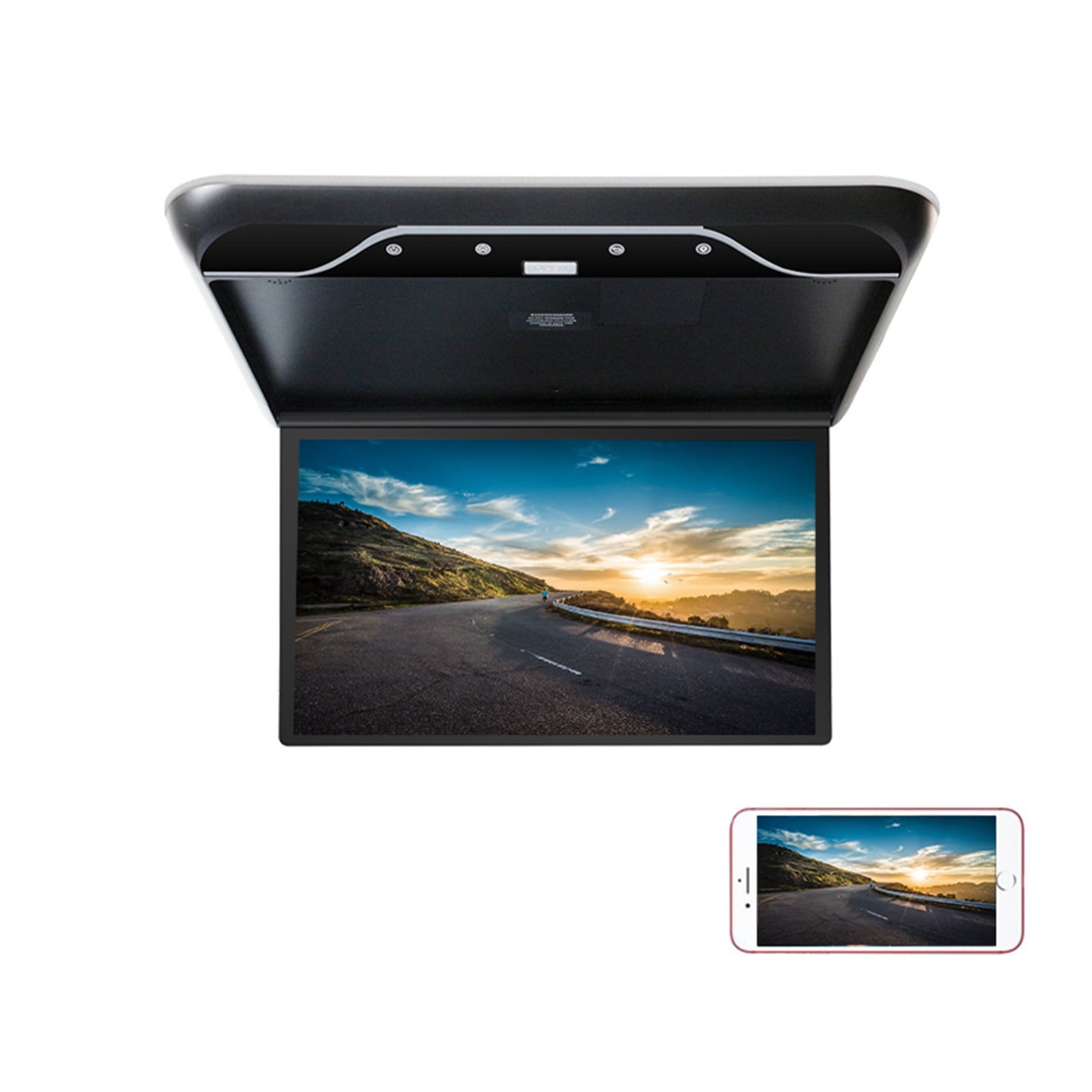 19 Inch Car Monitor HD Screen Ceiling Roof Mount Display 1080P MP5 ...