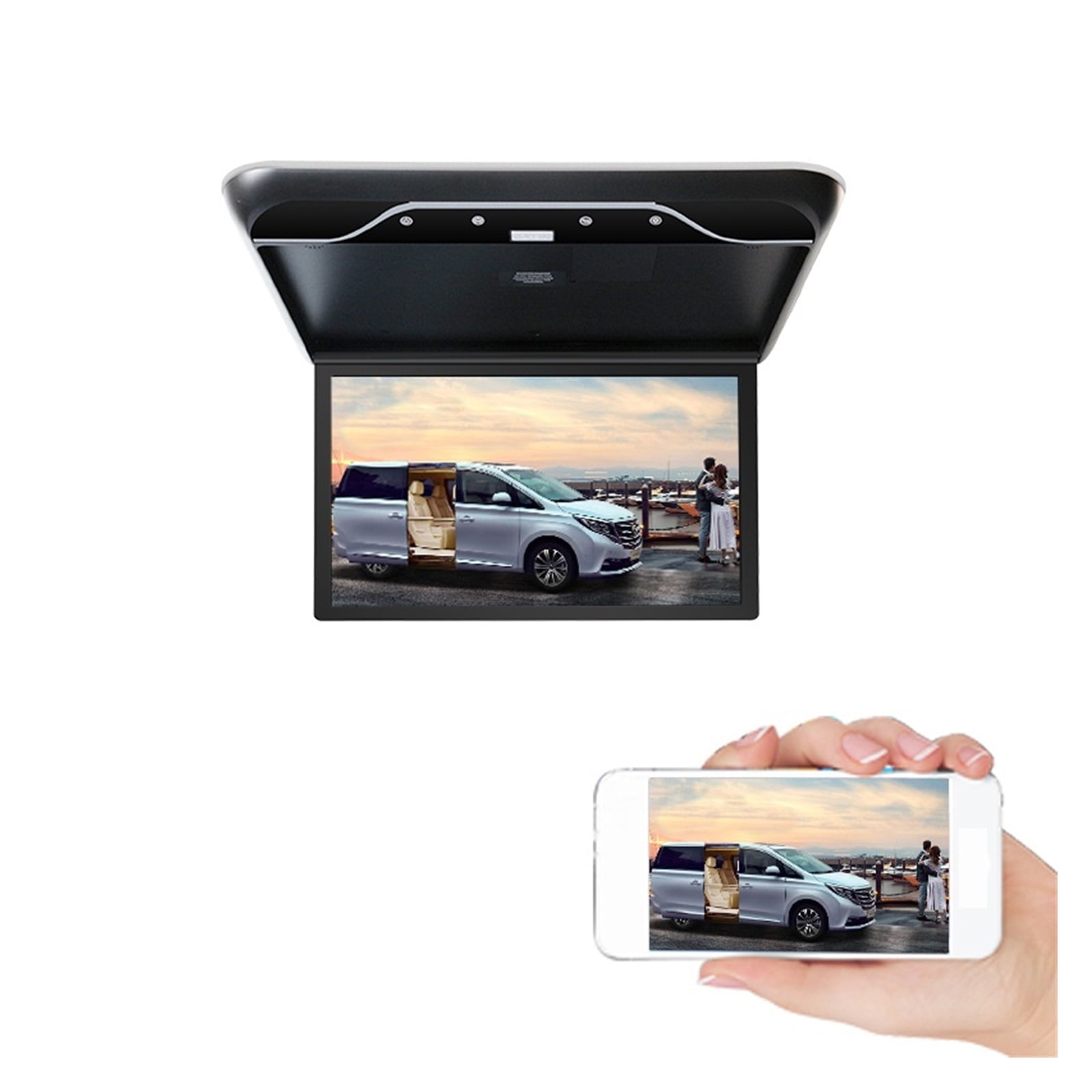 19 Inch Car Video Players HD LCD Screen Automobile Ceiling Roof Mount ...