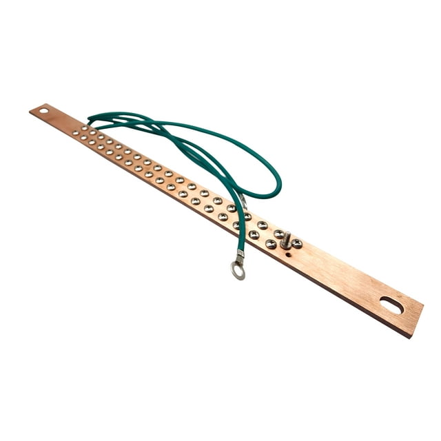 19 Inch Copper Bus Bar Kit with 4 foot UL Listed Grounding Cable for ...