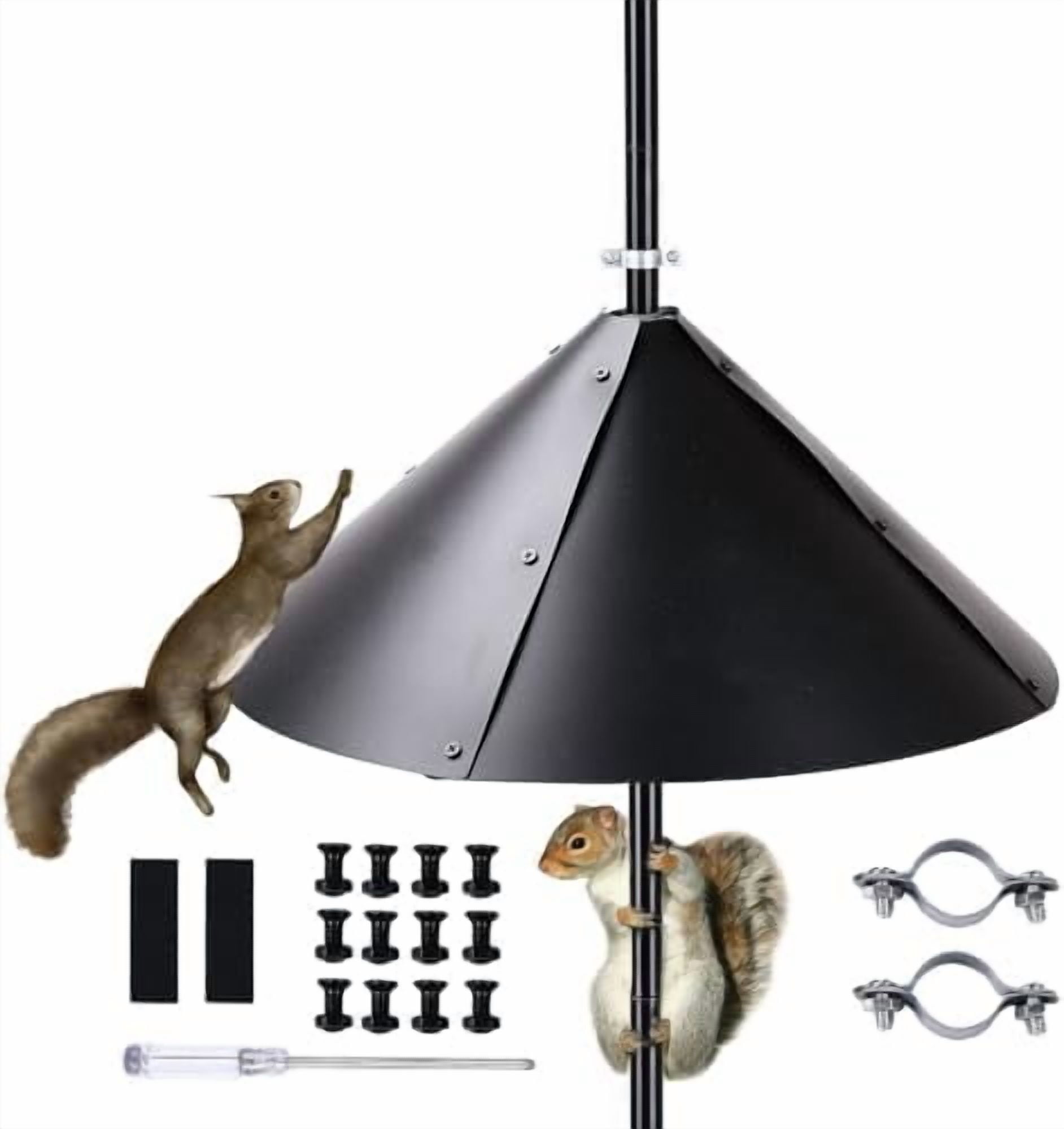 19 Inch Large Squirrel Baffle for Bird Feeder Pole, Guards for Outdoor ...