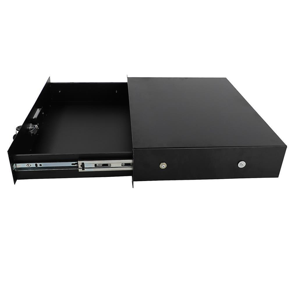 19 Inch Rack Mount 2U Steel Plate DJ Drawer Cabinet Lock With With key ...