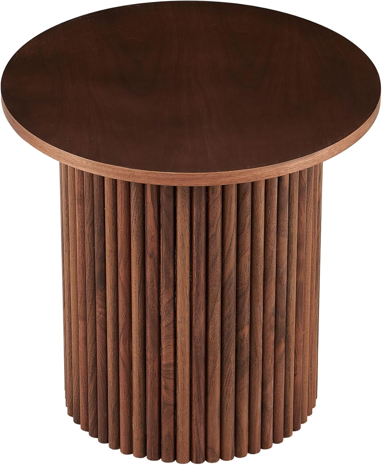 19 Inch Round Sofa Side Table, Round End Table for Small Spaces, Round ...