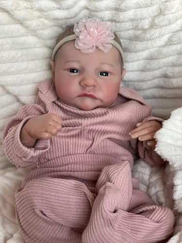 19 Inches Awake Newborn Baby Size Lifelike Reborn Baby Girl Doll Full ...