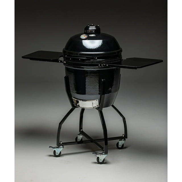 19” Large Kamado Gourmet; Ceramic Grill & Smoker – Black Pepper ...