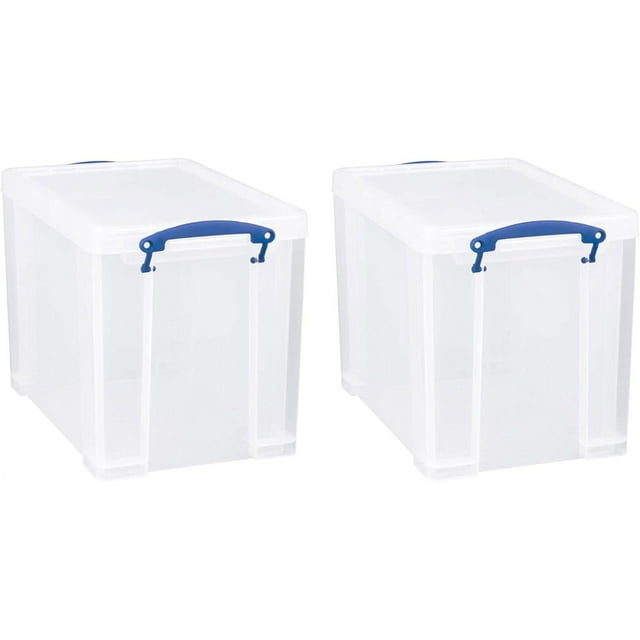 19 Liter Plastic Stackable Storage Container w/Snap Lid & Built-In Clip ...
