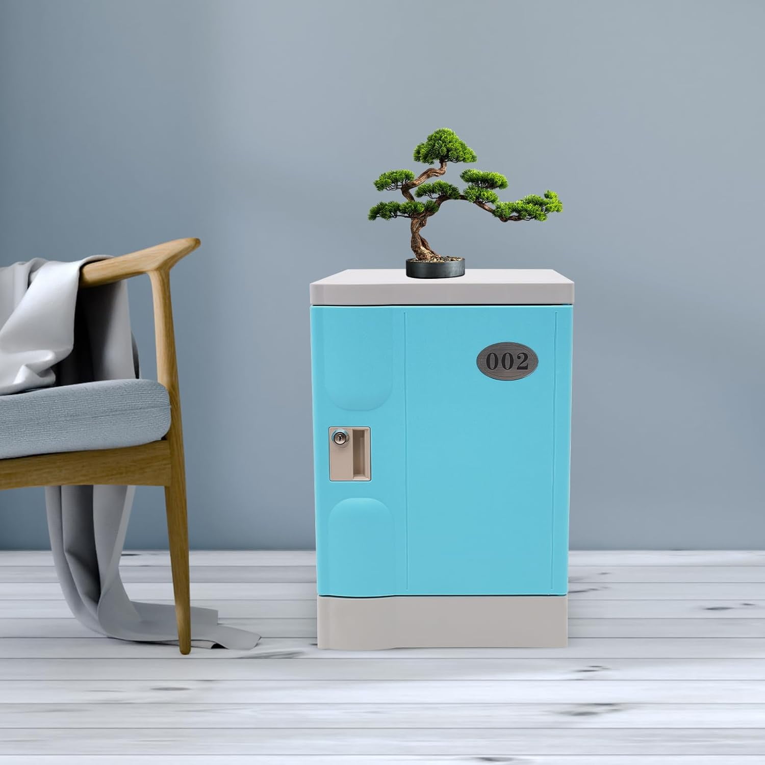 19" Locker Lockable Storage Cabinet with Key Footlocker Nightstand for ...