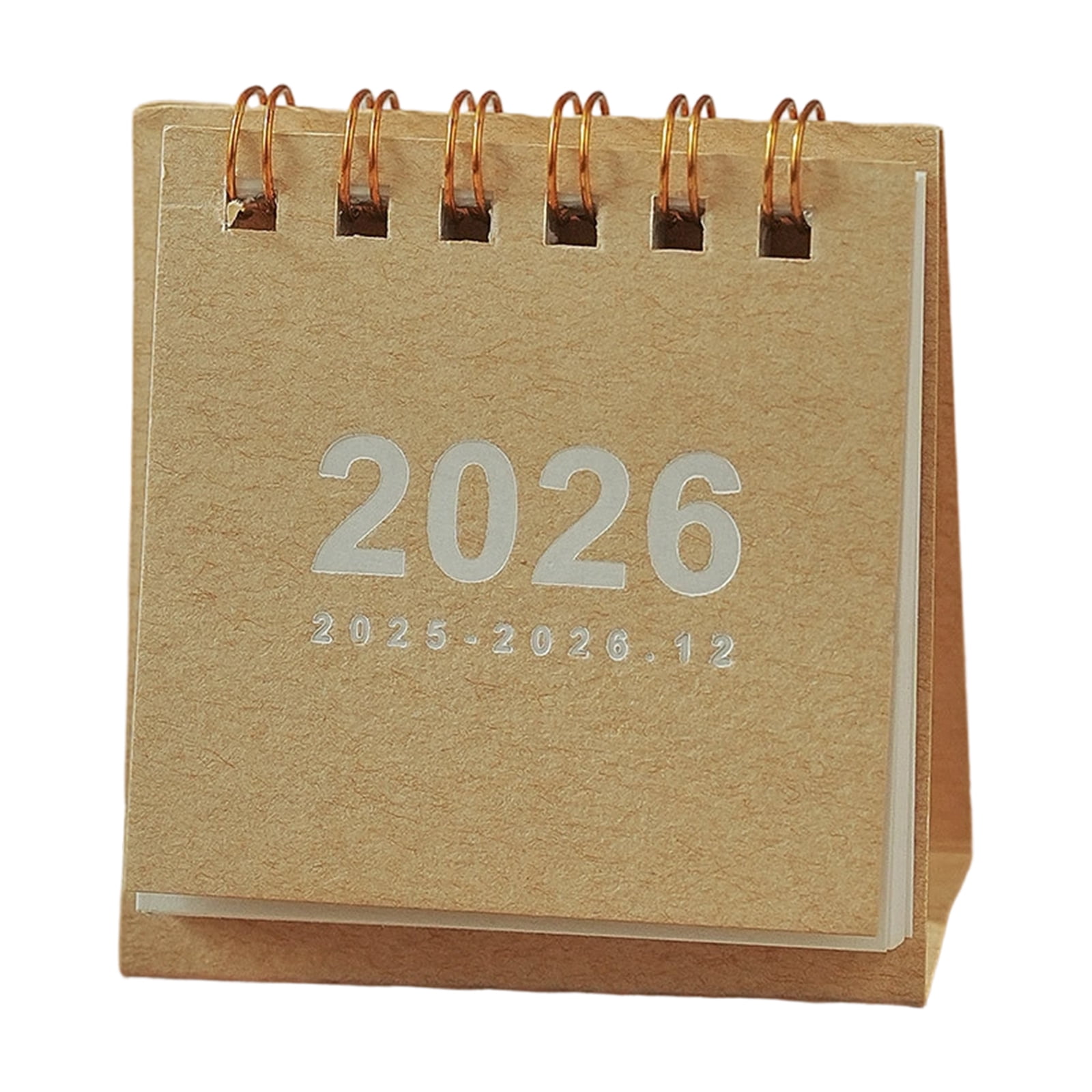 19-Month 2026 Tabletop Calendar Jun 2025 to Dec 2026 Twin-Coil Binding ...