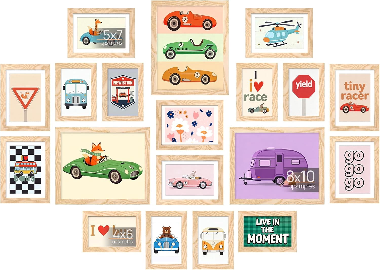 19 Pack Picture Frames Collage Wall Decor for Mounting or Tabletop ...
