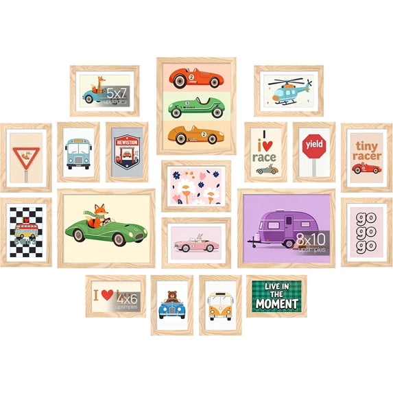19 Pack Picture Frames Collage Wall Decor for Mounting or Tabletop ...