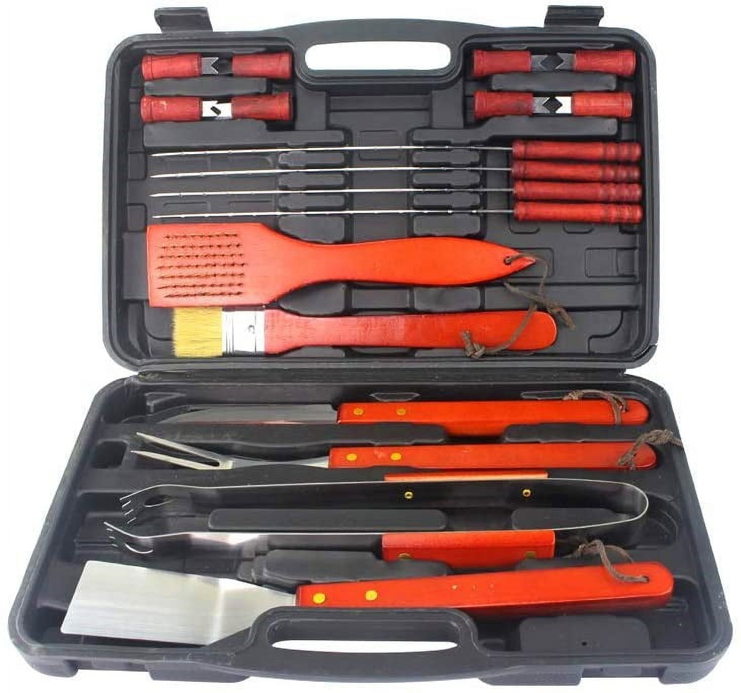 19-Pcs Barbecue/BBQ Grill Kit with Organizer Box - Walmart.com