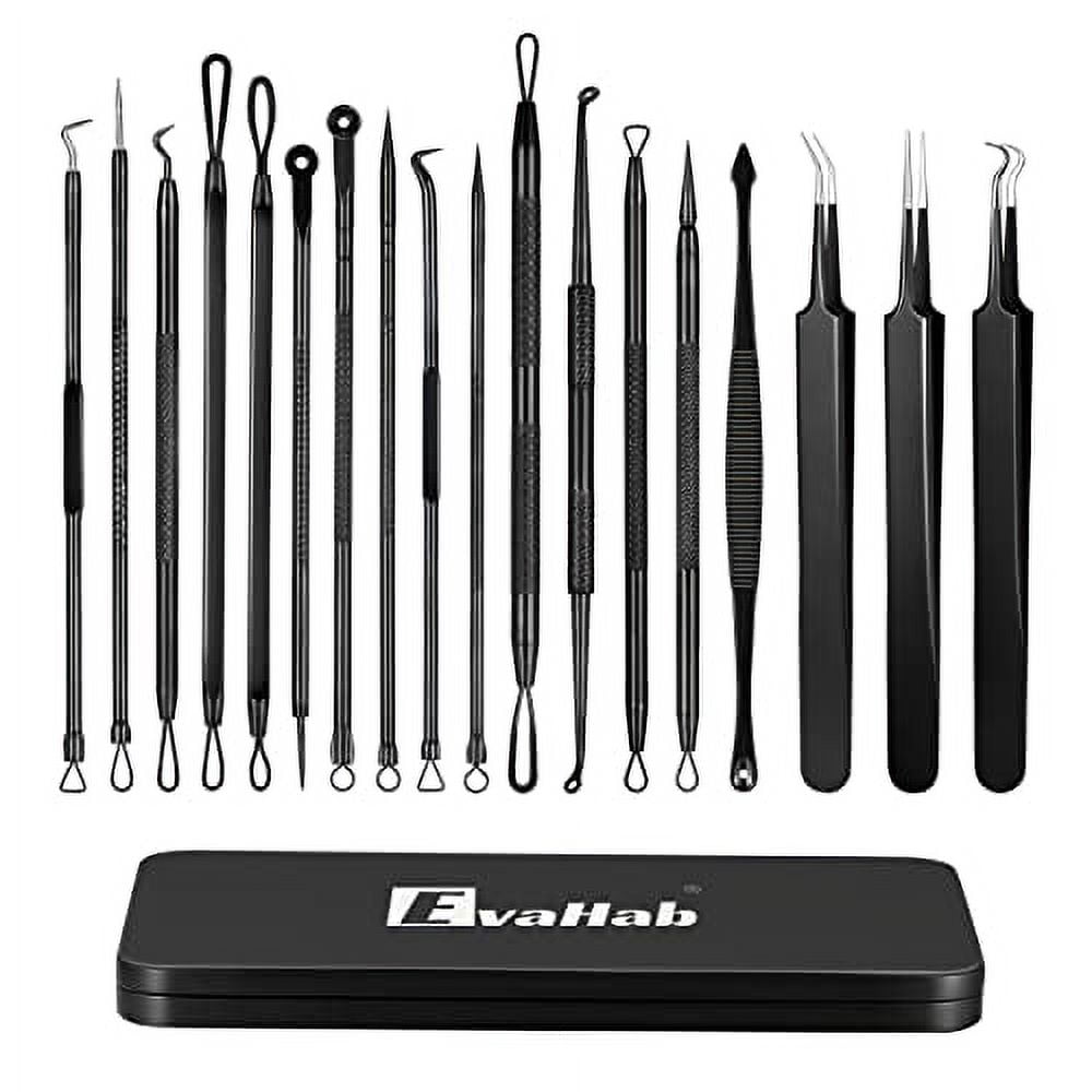 19 Pcs Blackhead Remover Pimple Popper Tool Kit,Professional Blackhead ...