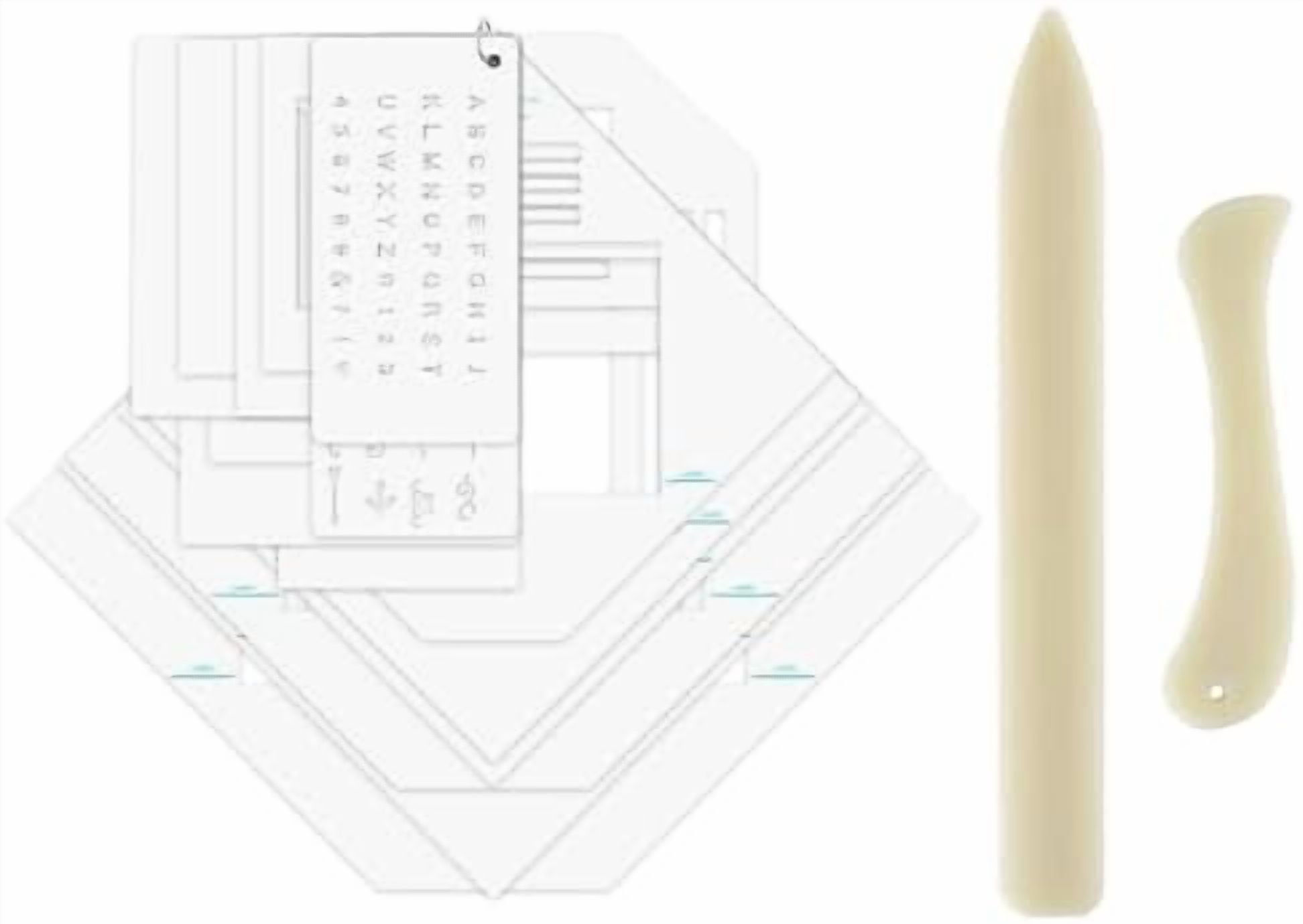 19 Pcs/Set Envelope Maker Guide Set with Bone Folder, Tear Templates ...