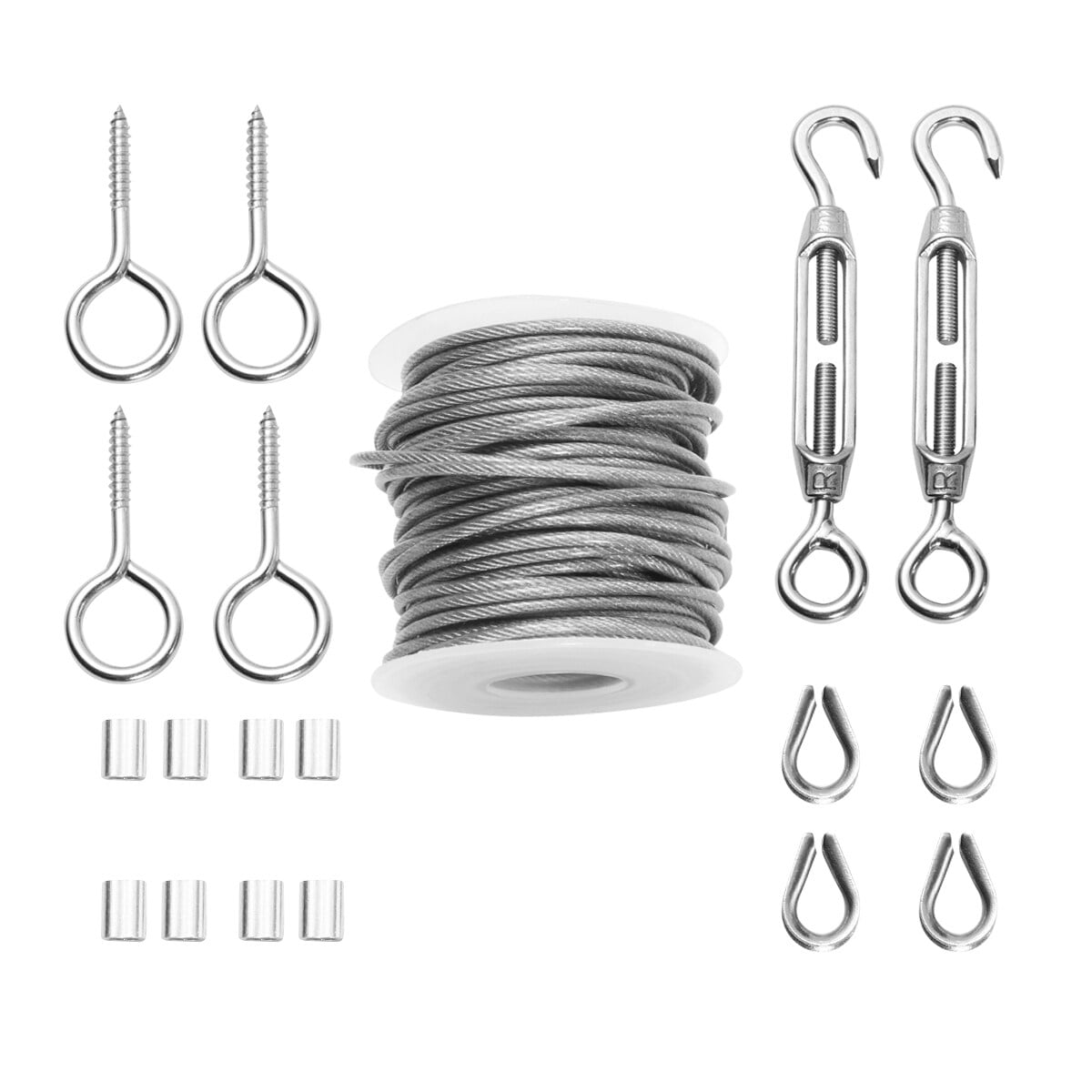 19 Pcs Stainless Steel Wire Rope Light Guide Wire Deck Railing ...