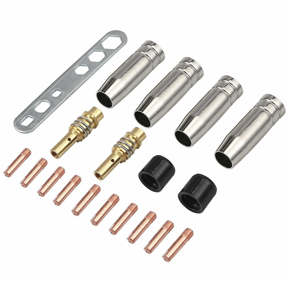 19 Pcs Welding Torch Parts Kit for 15AK for MIG Welder Nozzle Contact Tips - Walmart.com