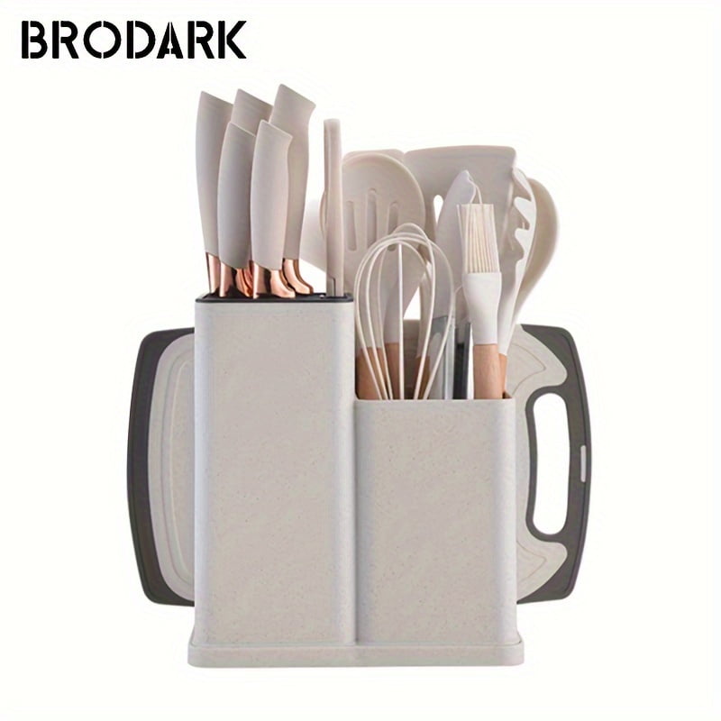 19-Piece Brodark Bucket Silicone Kitchenware Set - Food Grade Silicone ...