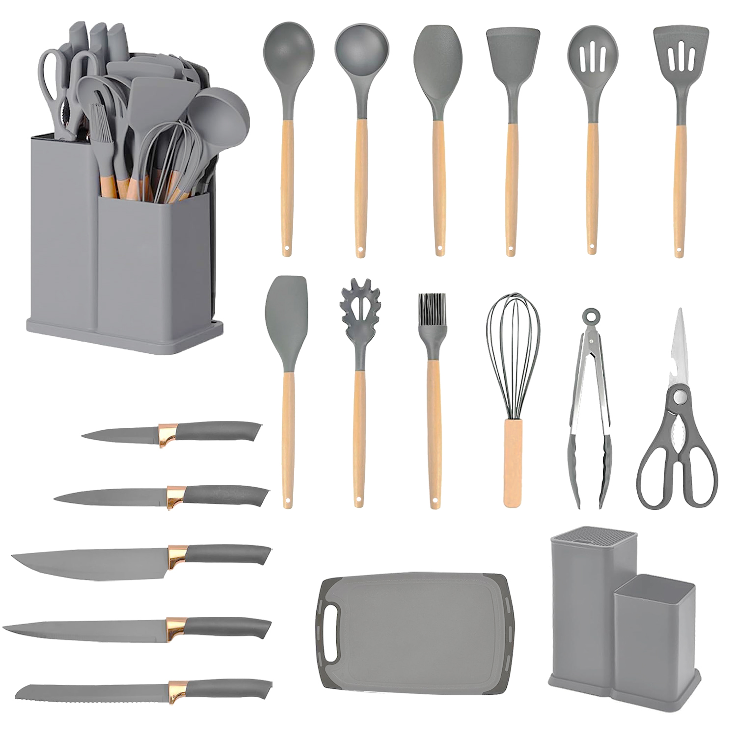 Cooking Utensils Set, ACMETOP 19 in 1 Kitchen Utensils Set for Cooking ...