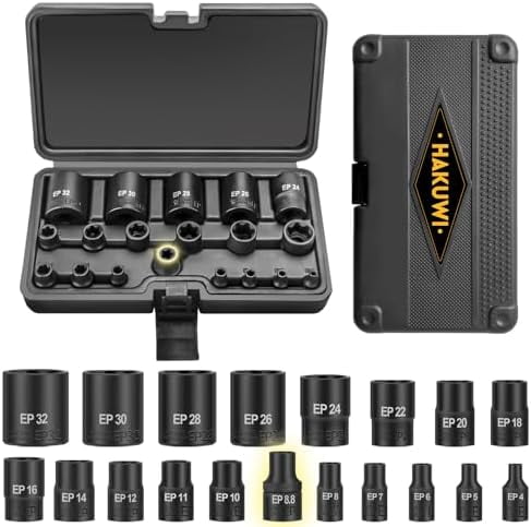 19-Piece External Torx Plus Socket Set, Star Socket Set, 6 Point EP ...