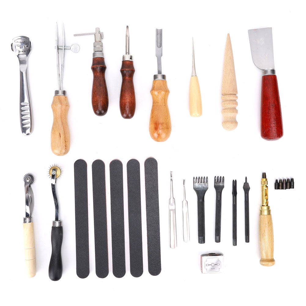 19-Piece Manual Tool Set for Versatile DIY Projects Ultimate Leather ...
