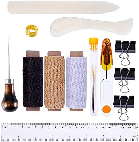 19 Pieces Bookbinding Kit Starter Tools Set Bone Folder Paper Creaser ...