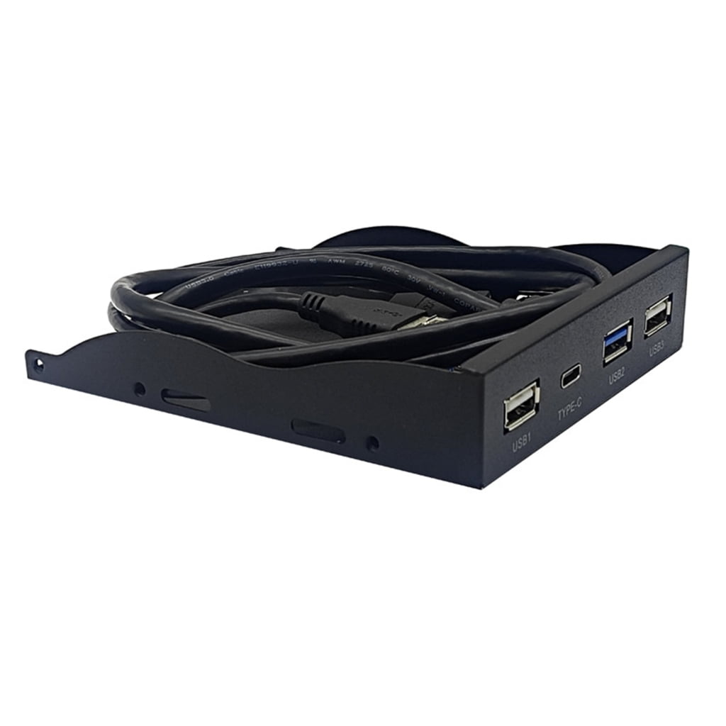 19 Pin to Type C Ports Jacks Expansion Front Panel Shelf 3.5" Hub ...
