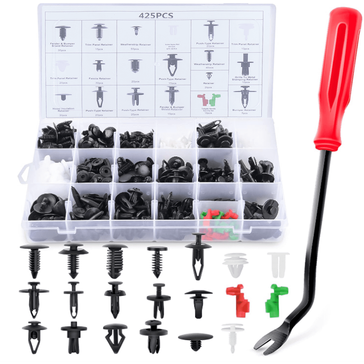 19 Popular Sizes Car Retainer Clips, Nylon Material Anti-Wear Retaining ...