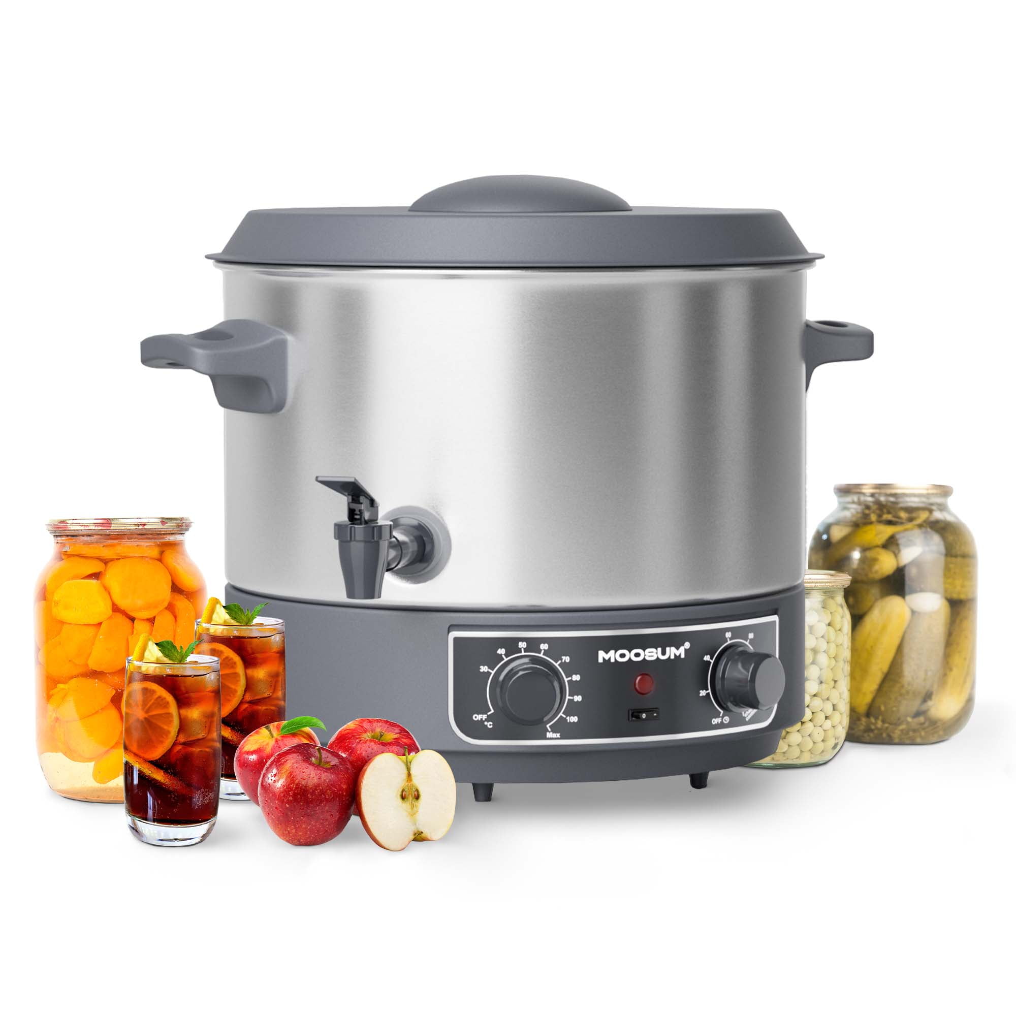 MOOSUM 19 QT Electric Automatic Water Bath Canner With Rack and Lid ...