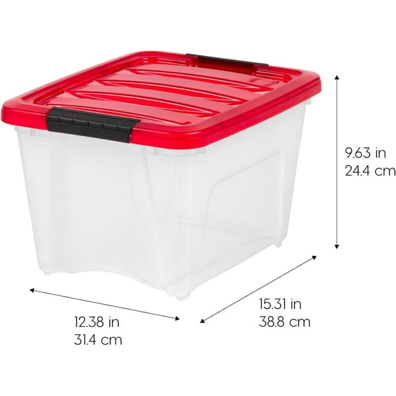 19 Qt. Stackable Plastic Storage Bins with Lids, 4 Pack - BPA-Free, See ...