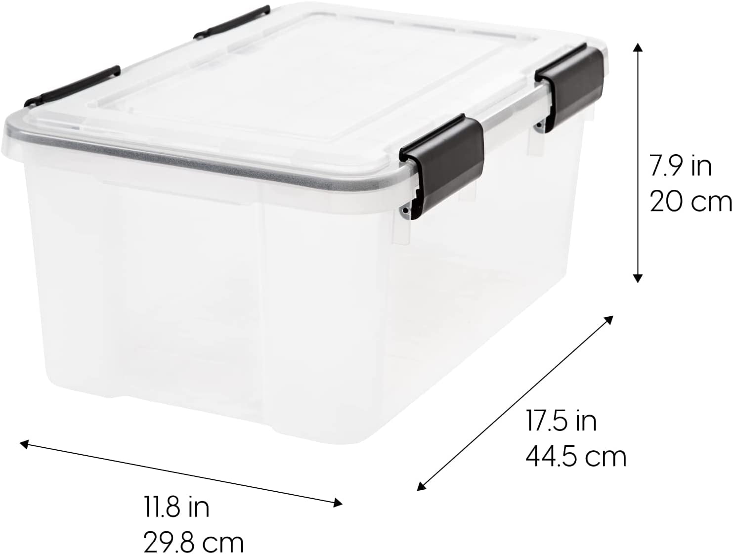 19 Qt Storage Bins with Lids, 6 Pack, BPA-Free Plastic Gasket Box with Tight Latch and Seal ...