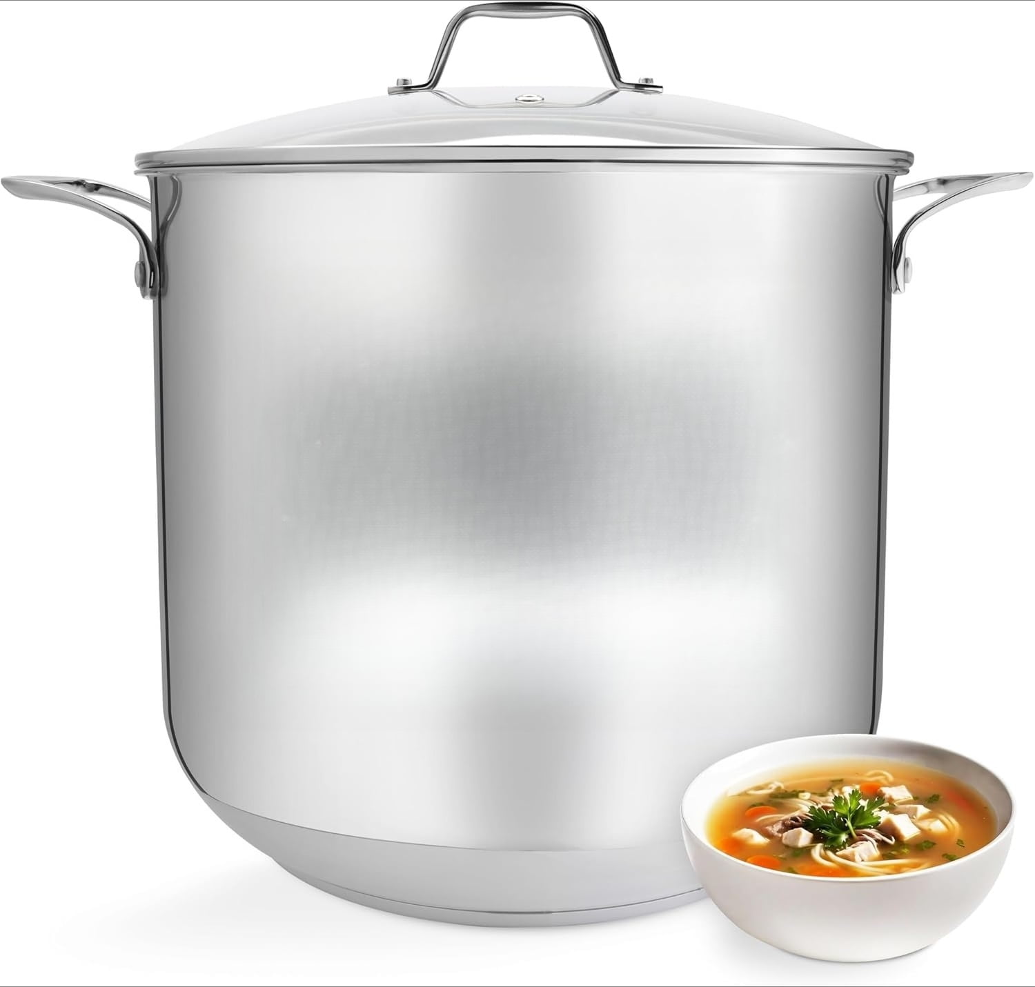 19-Quart Stainless Steel Stockpot – 18/8 Food Grade Heavy-Duty ...