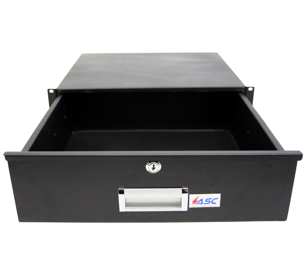 19" Rack Mount 3U Locking Drawer Pro Audio DJ or Server Rack Lock ...