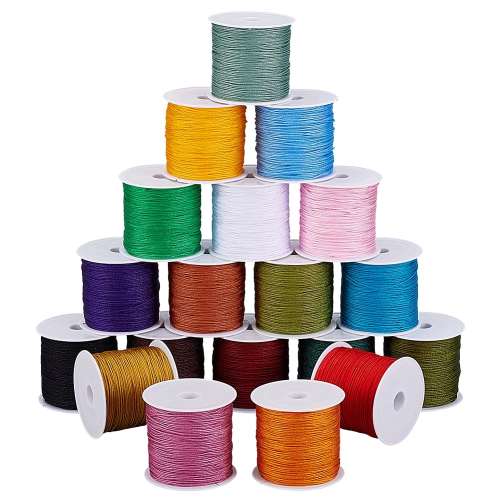 19 Rolls 19 Colors Nylon Chinese Knot Cord for DIY Chinese Knot Making ...