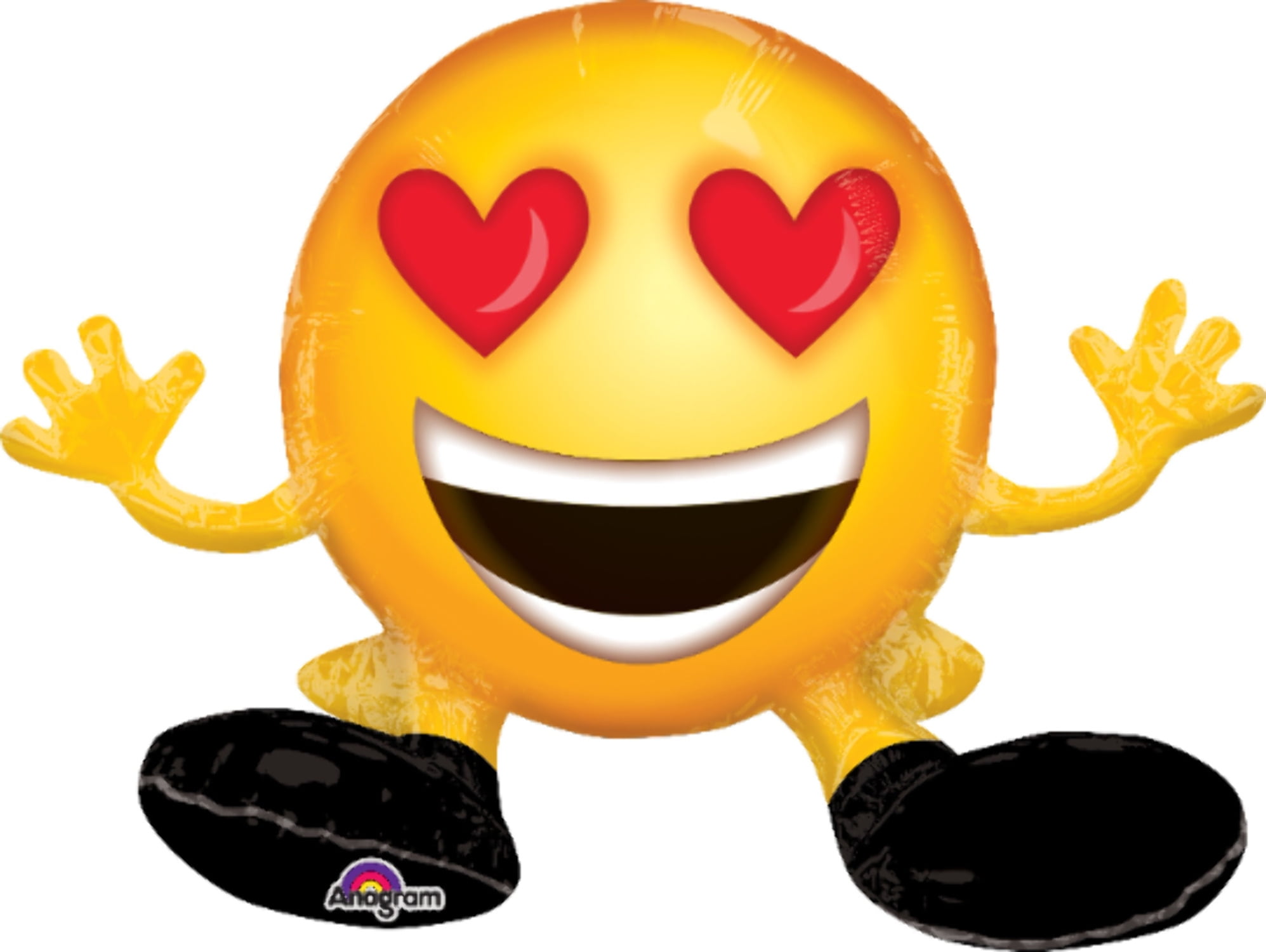 19" SITTING HEART EMOTICON Balloon (Air-Fill Only) Party Supplies ...