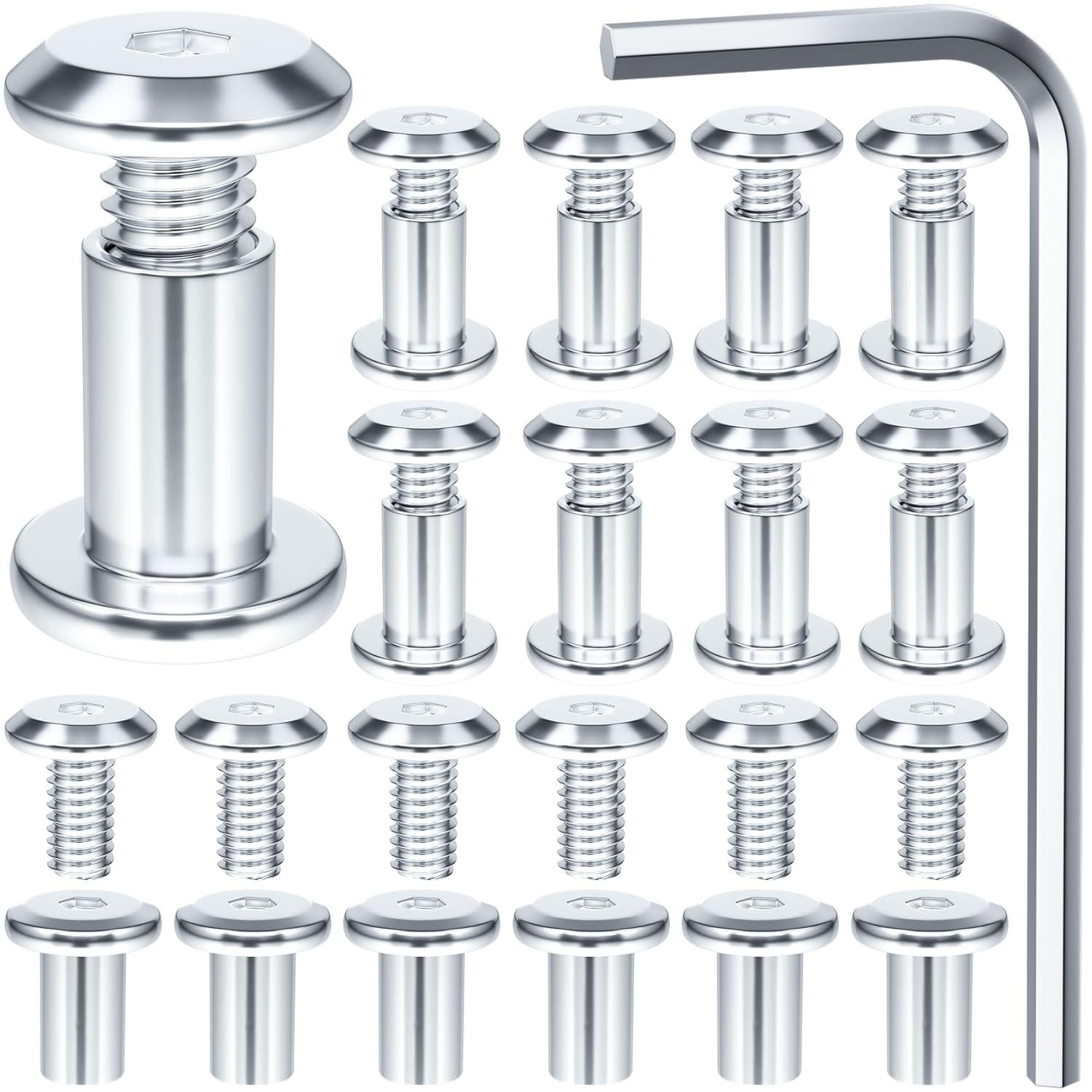 19 Set M4 x 8mm Binding Post Screw Hex Drive Socket Cap Bolts Stainless ...