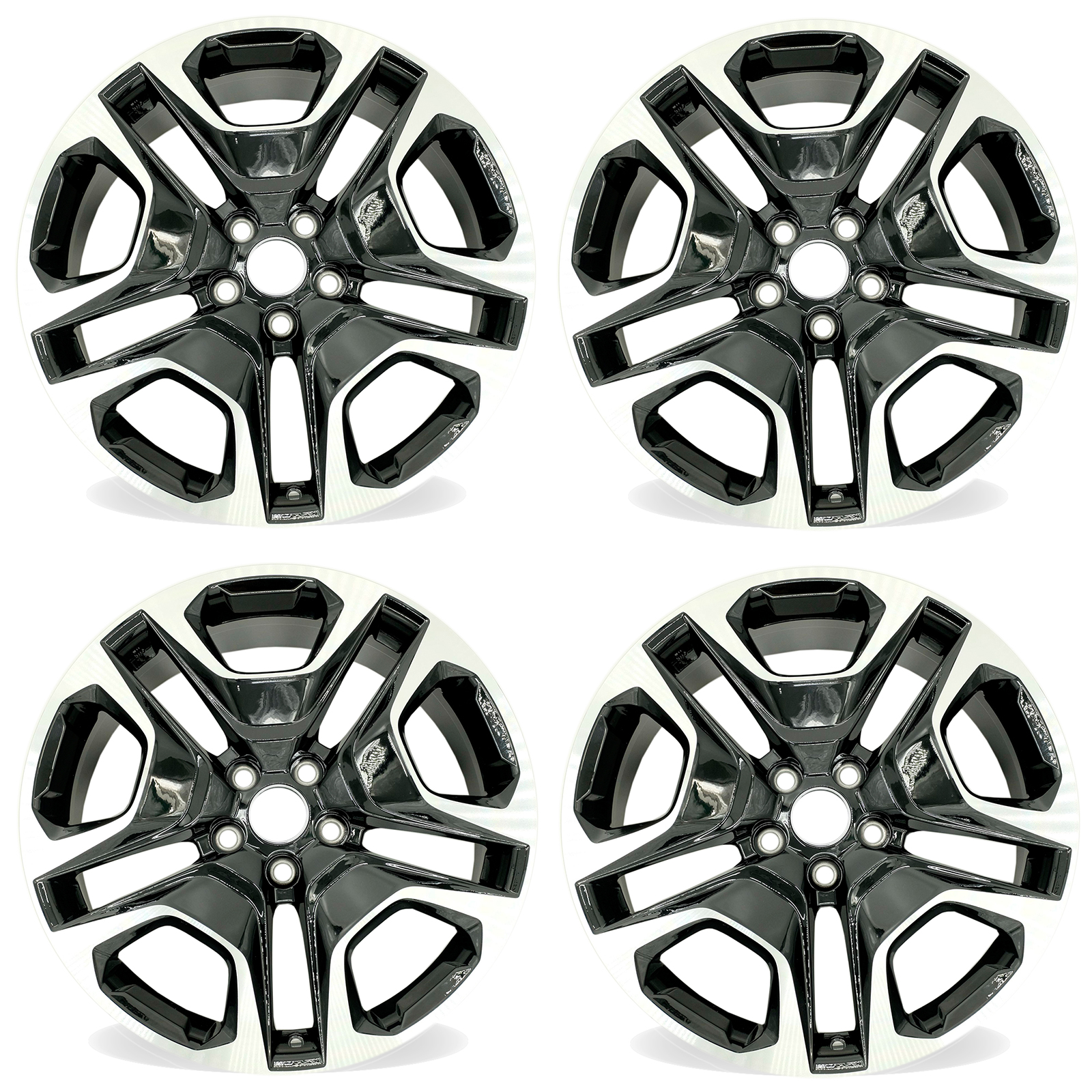 "Velospinner 19"" Set of 4, 19x7.5 Machined Black RAV4 2019-2023 OE ...