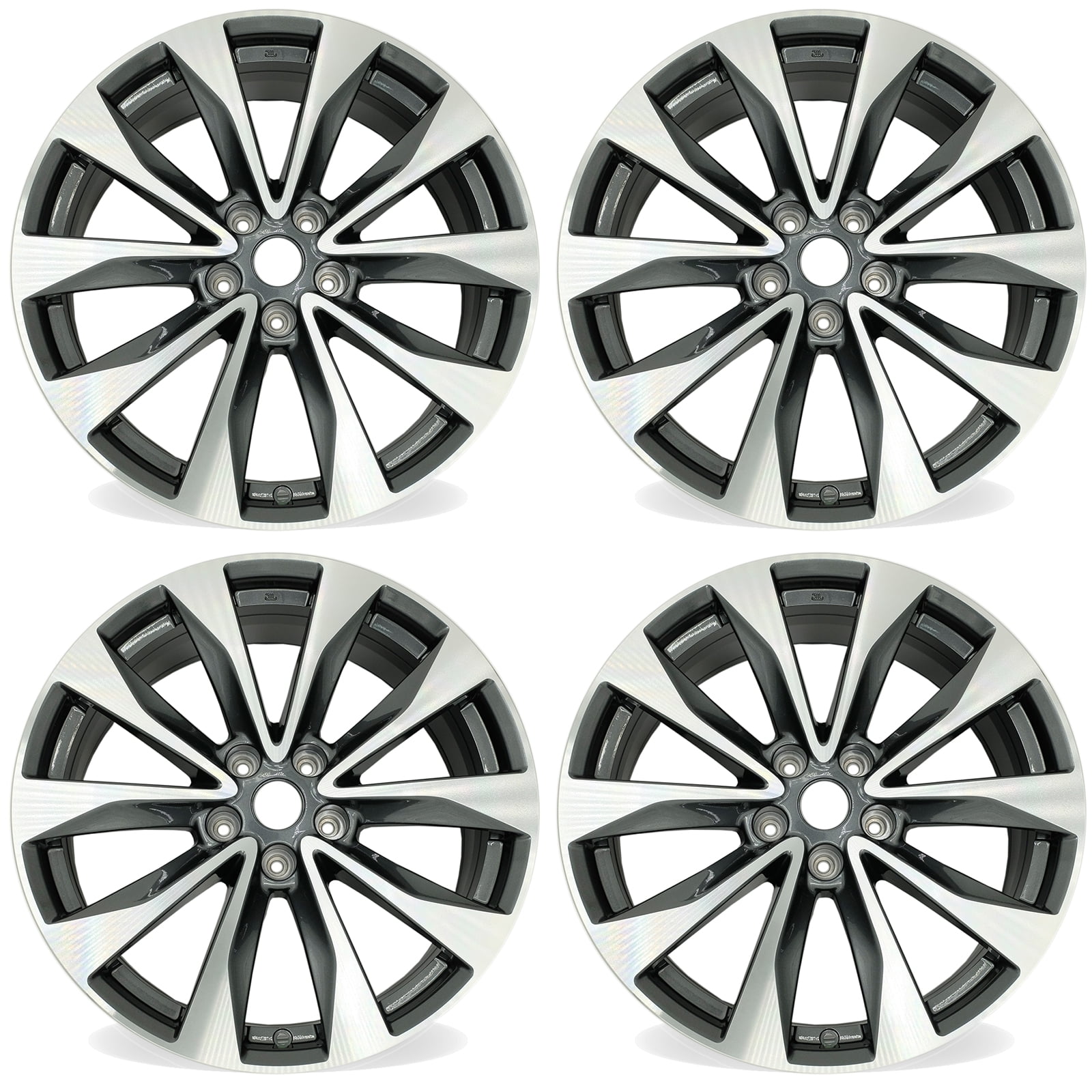 19” Set of 4 19x8.5 Machined Grey Wheels for Nissan Maxima 2016-2018 OE ...