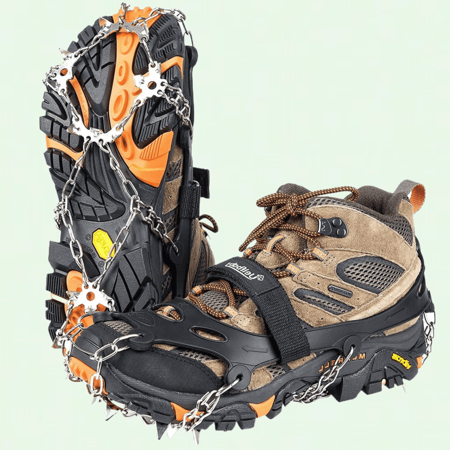 19 Spikes Ice Snow Grips Traction Cleats System - Enhanced Safety for ...