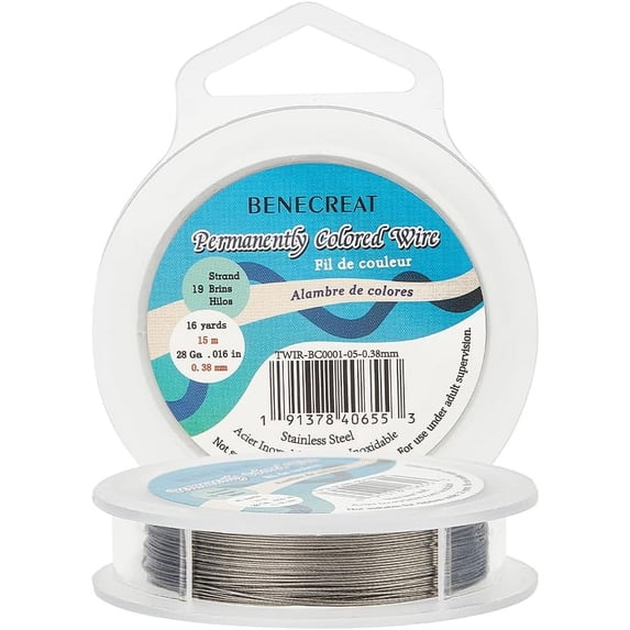 19 Strands Bead String Wire (0.015 inch/0.38mm 49FT) Nylon Coated ...