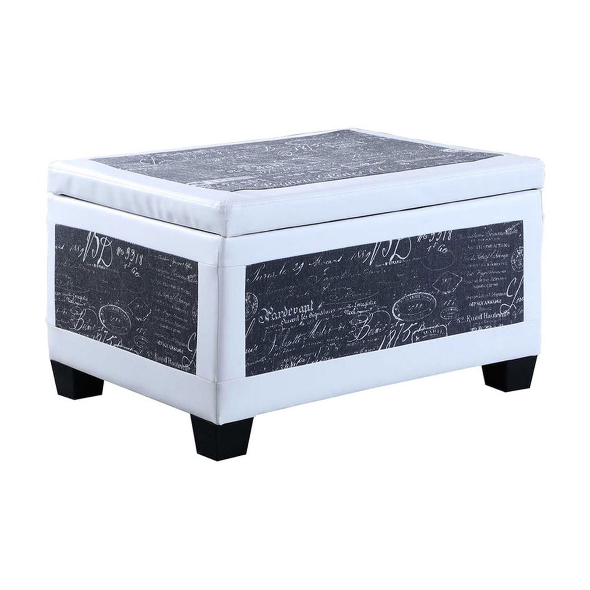 19" Tall Storage Ottoman | Dual Seating & Storage Function for Living ...