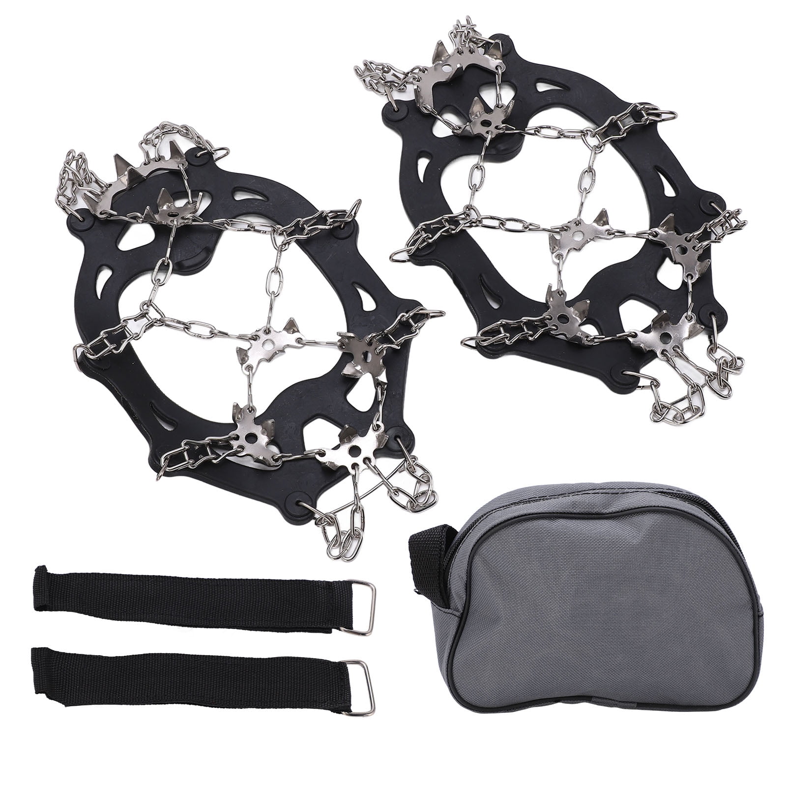 19 Teeth Snow Ice Cleats Snow Grips Walk Traction Spikes for Shoes ...