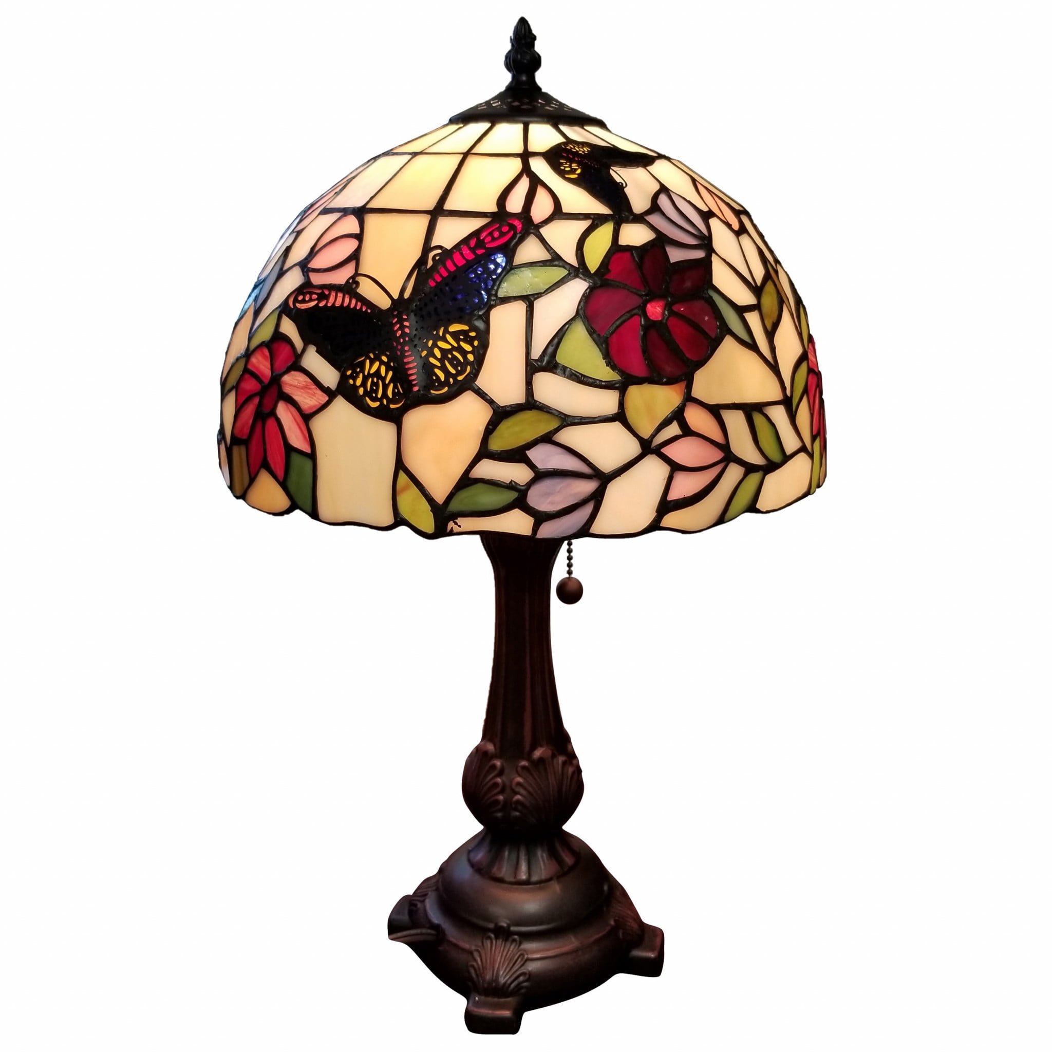 19" Tiffany Style Butterfly Table Lamp - Walmart.com