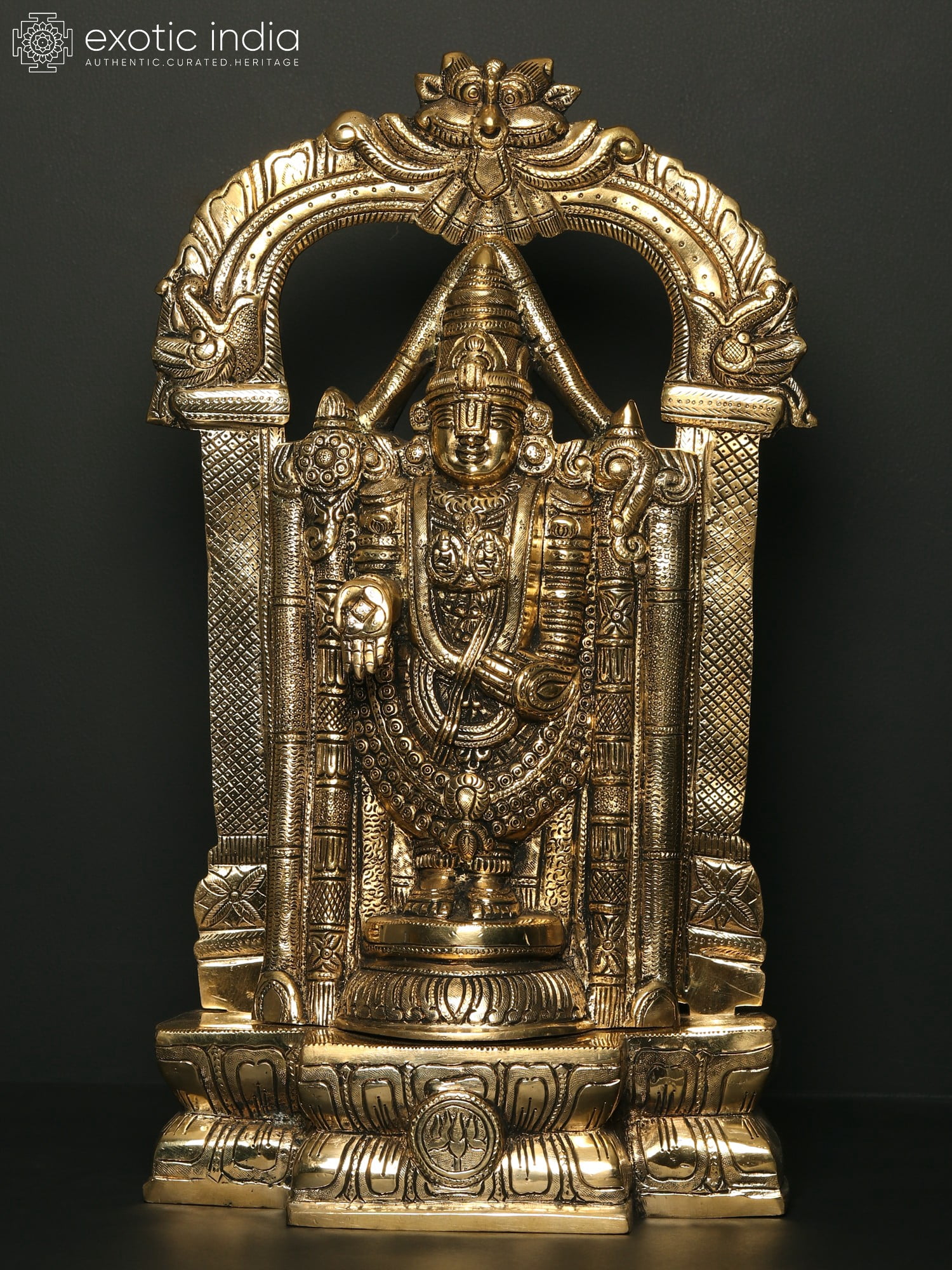 19" Tirupati Balaji (Venkateshvara) | Brass Statue - Walmart.com