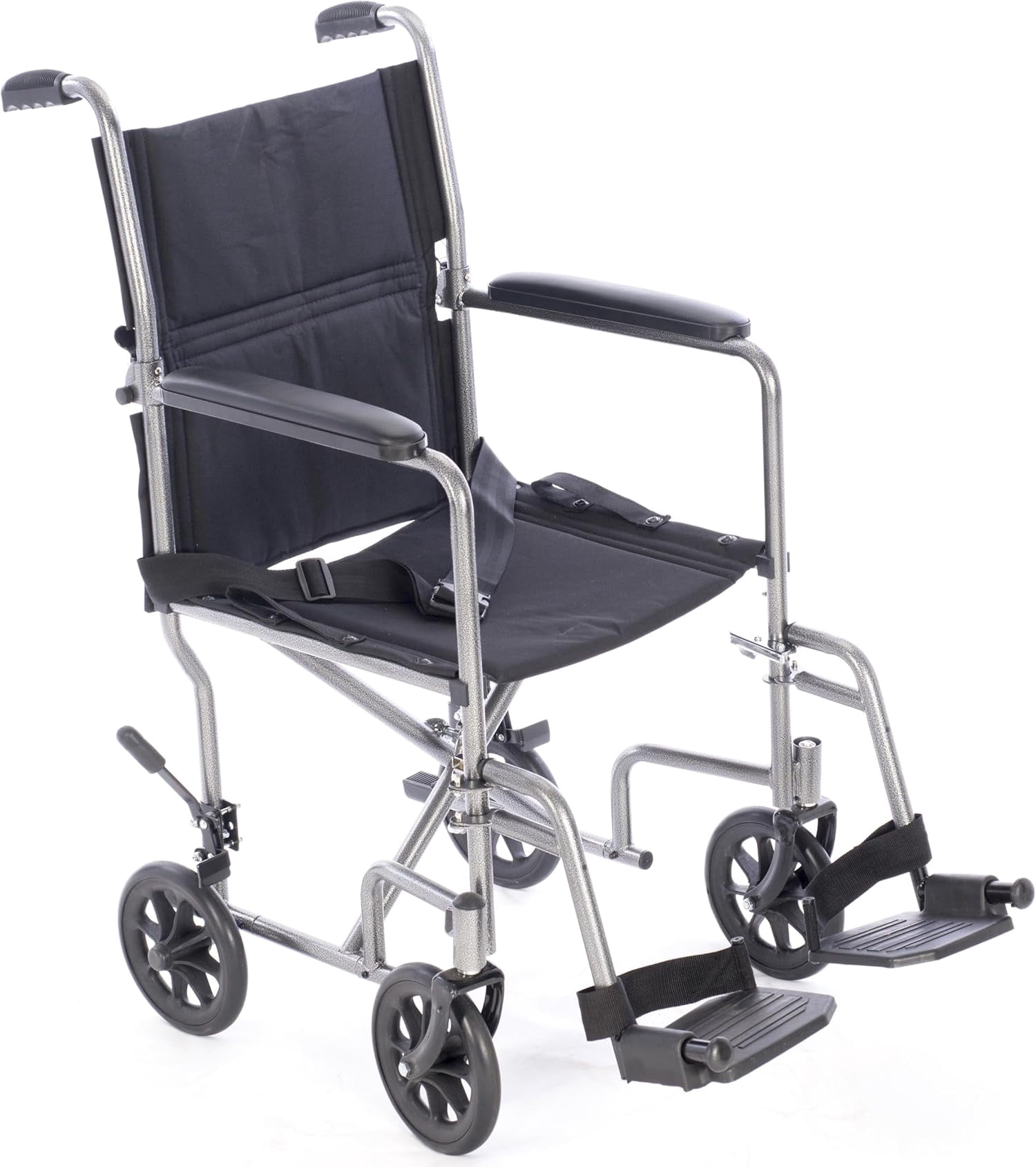 19" Transport Wheelchairs for Adults, Foldable and Lightweight - Steel ...