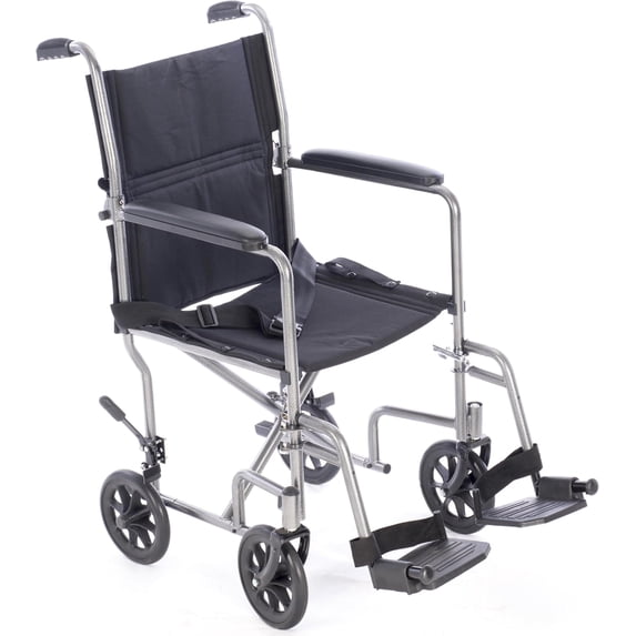19" Transport Wheelchairs for Adults, Foldable and Lightweight - Steel ...