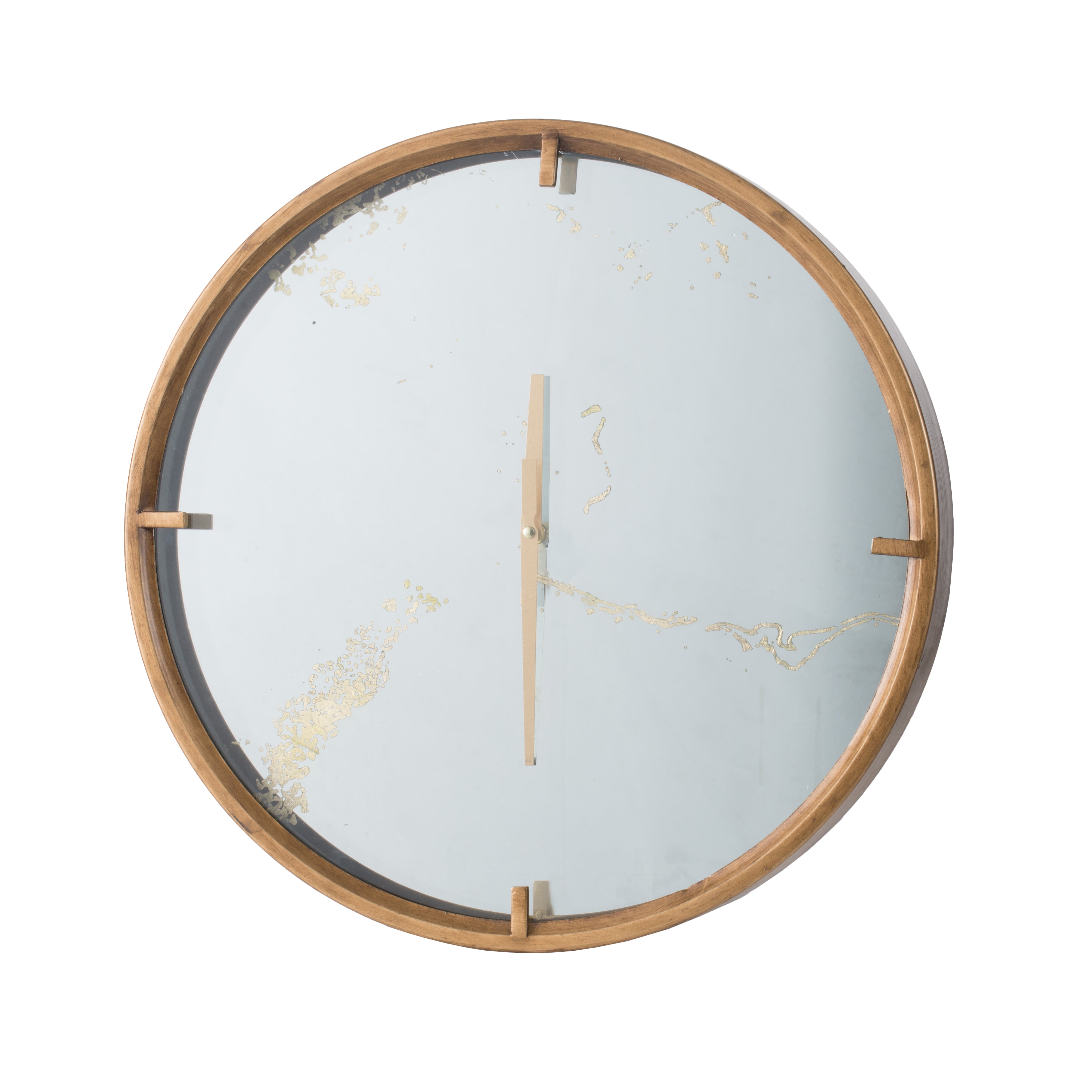 19" Wall Clock - Brass - Walmart.com