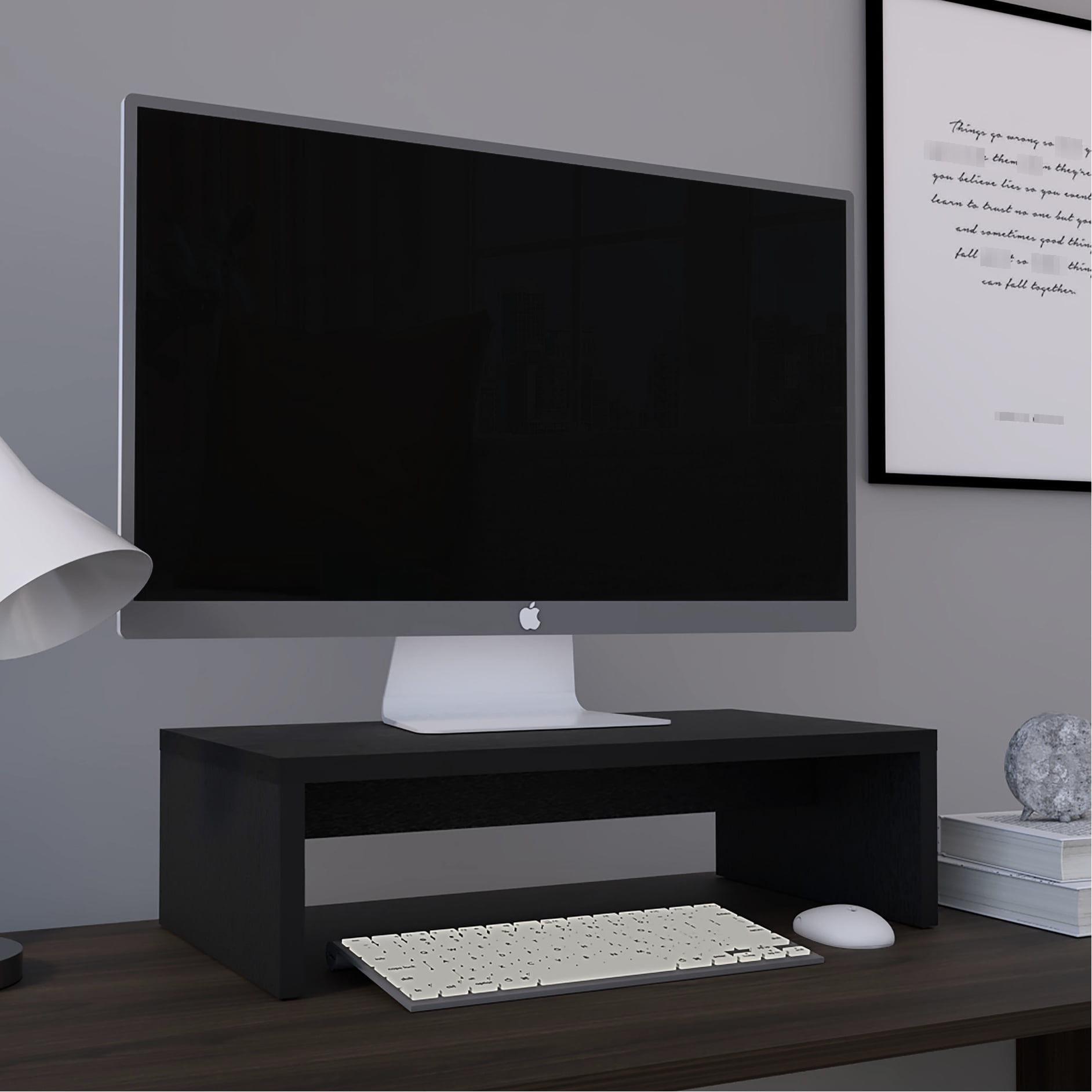 19" Wide Laptop Desk Stand, Monitor For Comfort, 5.4" Elevation ...