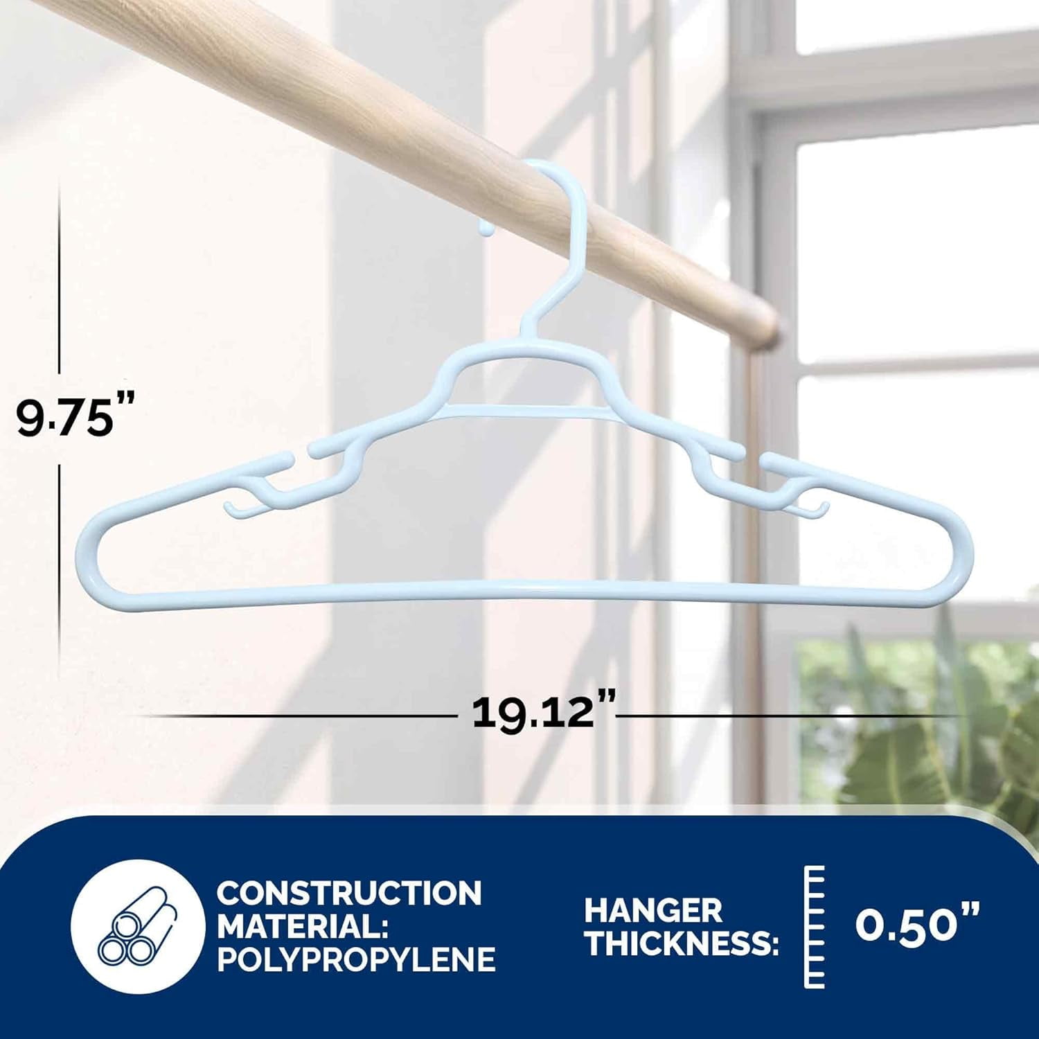 19" XL Plastic Hangers, Giant Heavy Duty Hanger, Merrick, XL Hanger, 36 ...