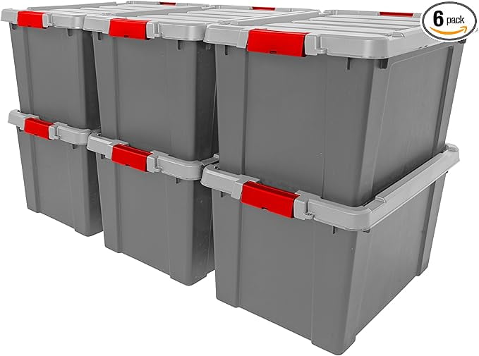 19 gallon (approximately 45.7 liters) with lid lockable storage bag, 6 ...