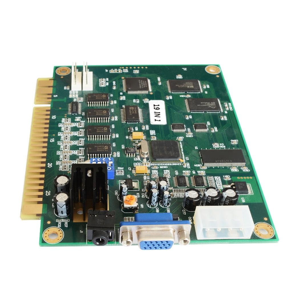 19 in 1 Game Board with JAMMA Connection Supports CRT/VGA Displays and ...