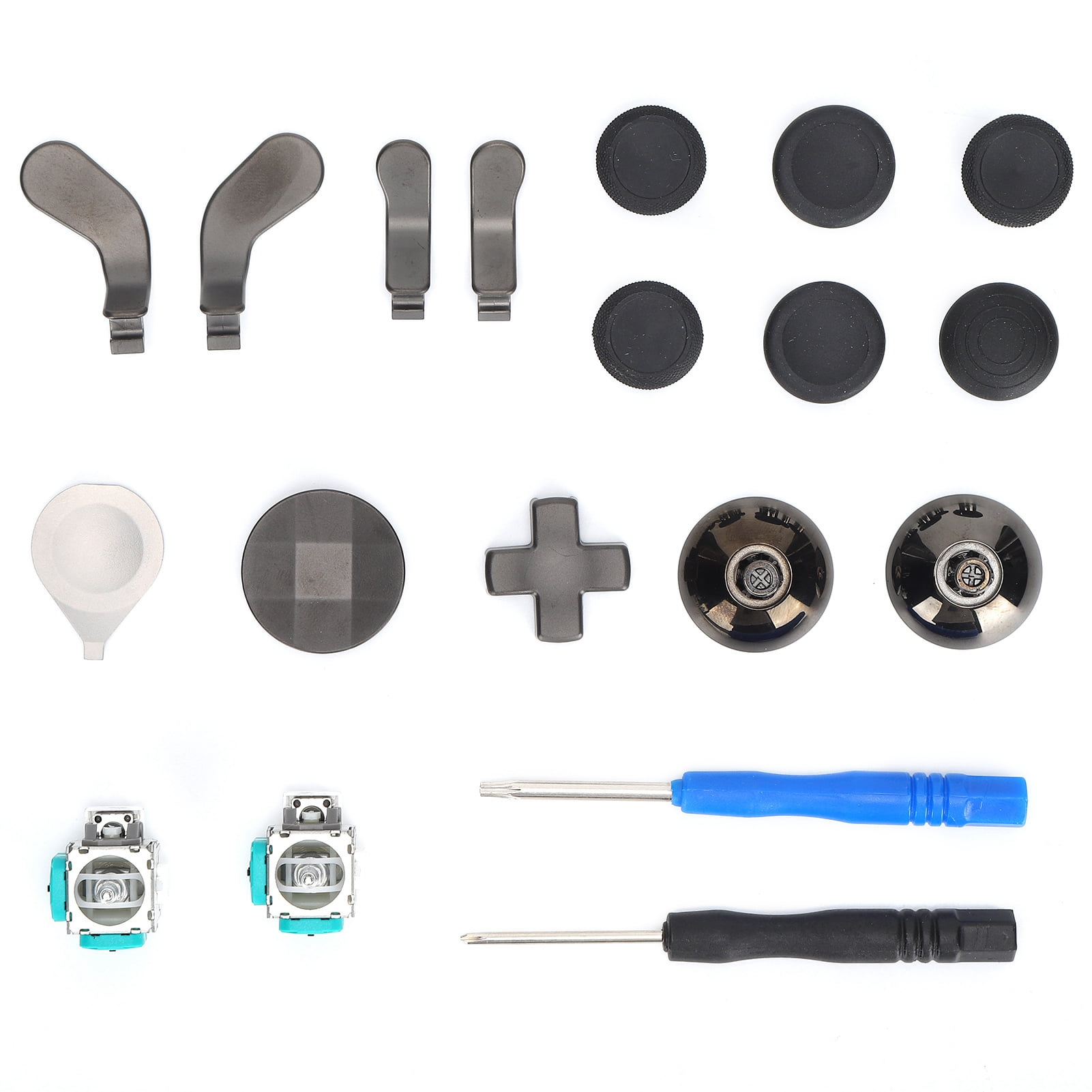 19 in 1 Gamepad Button Set Metal Replacement Button Paddles with Tools ...