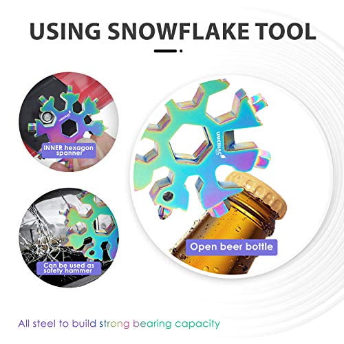 19 in 1 Snowflake Multitool Keychain Multi Tool, Snowflake Multi-Tool ...